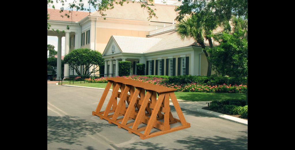 Portable Double Golf Bag Rack | Designer Golf Products