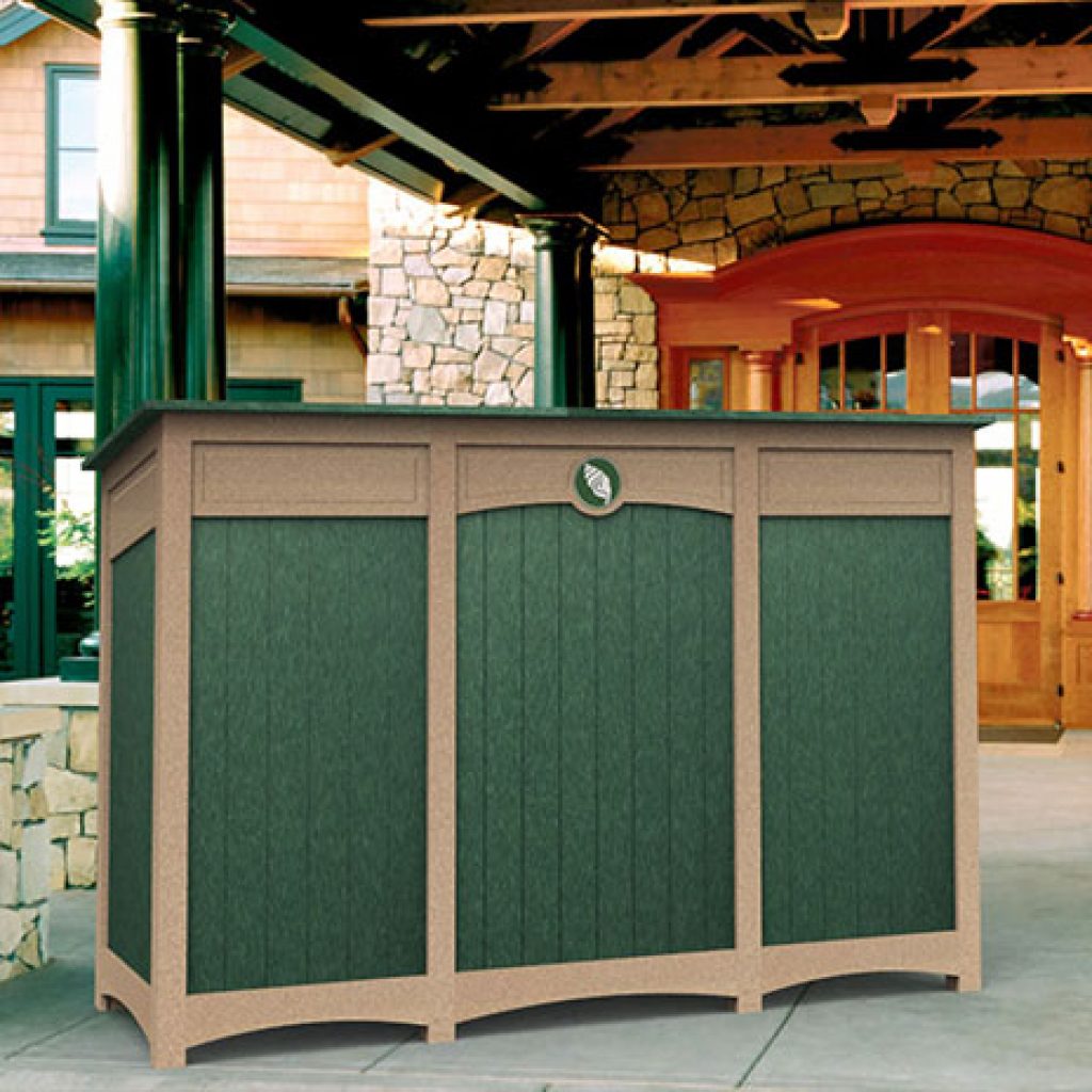 Golf Course Greeting Podium in Recycled Plastic or Sustainable Hardwood