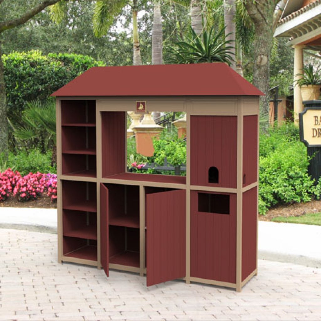 Golf Course Beverage Station in Recycled Plastic or Durable Hardwoods