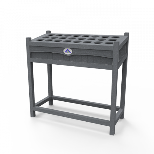 Divot Bottle Rack Made to Order in the USA in Recycled Plastic or Wood