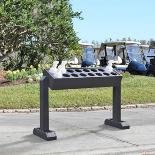 Divot Bottle Storage Rack in Durable Recycled Plastic or Hardwood