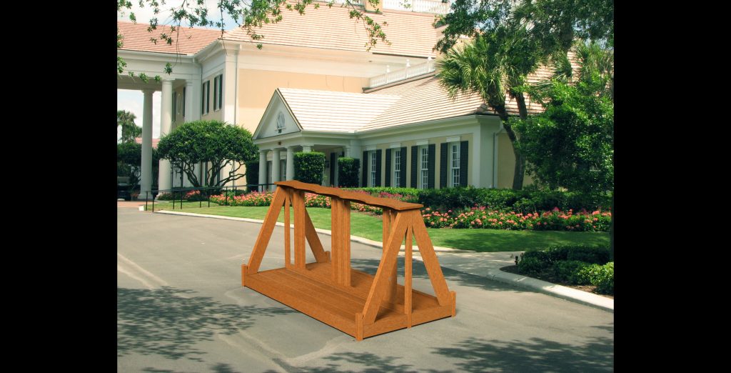 Golf Clubhouse Double Bag Rack | Designer Golf Products