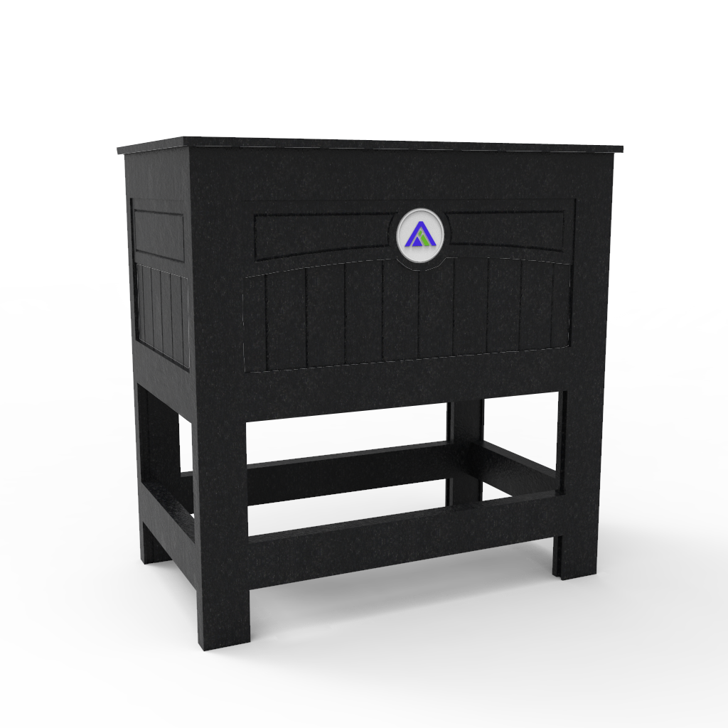Golf Cooler Box for Ice and Water in Recycled Plastic or Wood in 3 Sizes