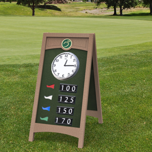 Yardage Board for the golf course practice facility | Designer Golf ...