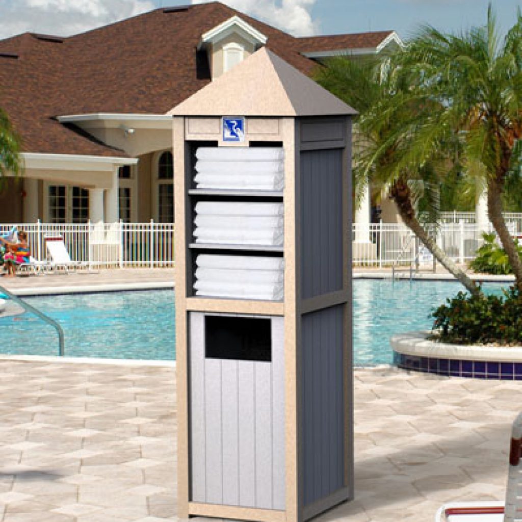 Towel Cabinet with Return Bin | Designer Golf Products
