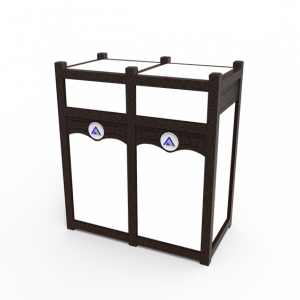 Golf Course Waste and Recycling Bins in Recycled Plastic or Hardwood