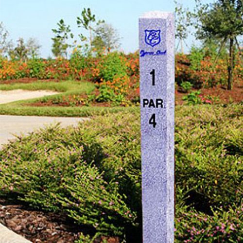 Granite Tee Post | Golf Course Tee Markers & Hole Signs In Sandblasted ...