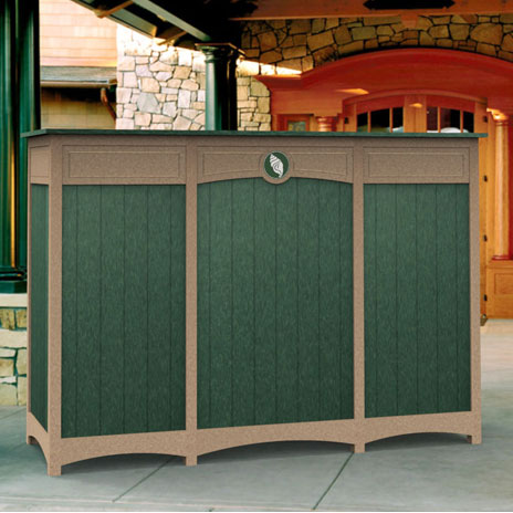 Valet Podium for Golf Courses in Recycled Plastic or Sustainable Woods