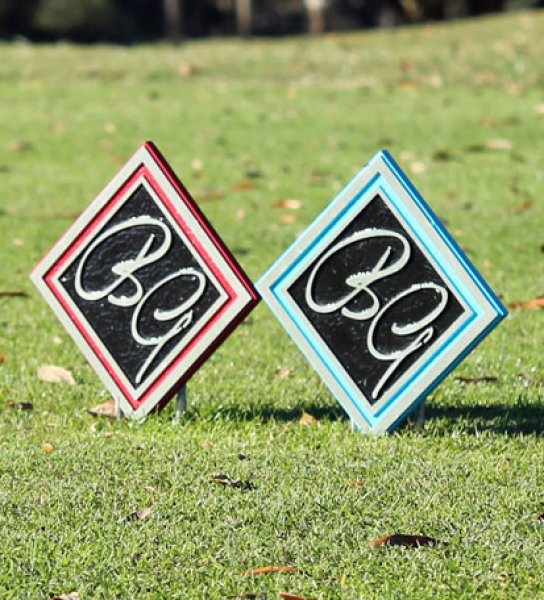 Waterjet Cut Tee Marker | Laser Cut & Routed Metal Golf Tee Markers