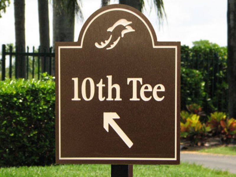 Golf Course Directional Signs for Cart Paths, Bag Drops & More