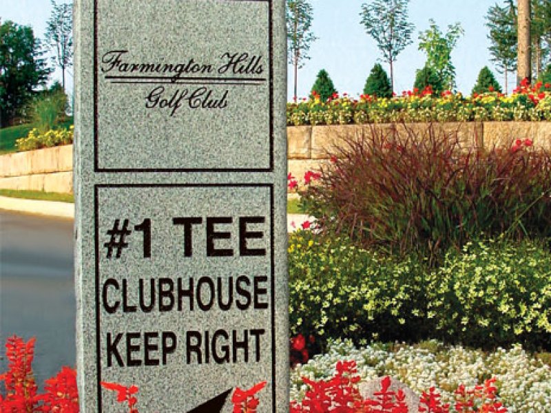 Golf Course Directional Signs for Cart Paths, Bag Drops & More