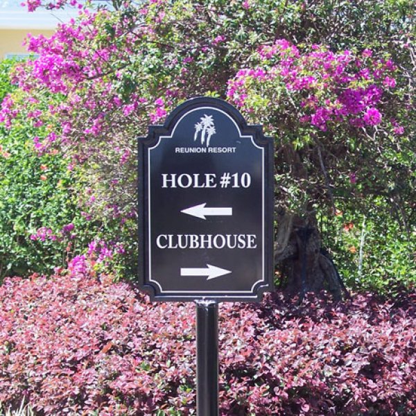 Golf Course Information and Directional Signs