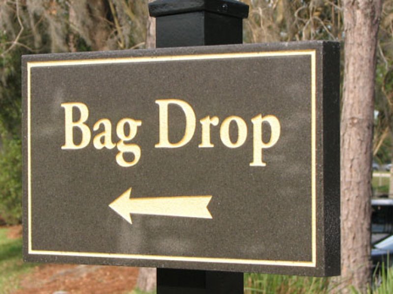 Golf Course Directional Signs for Cart Paths, Bag Drops & More