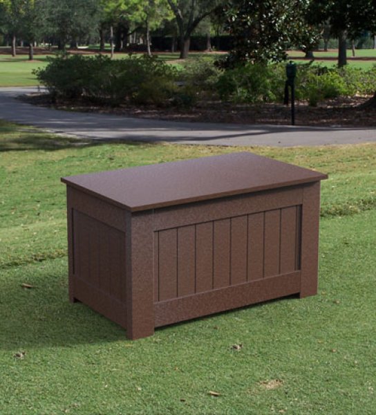 Golf Course Cooler Box in Recycled Plastic or Natural Hardwood with Logo
