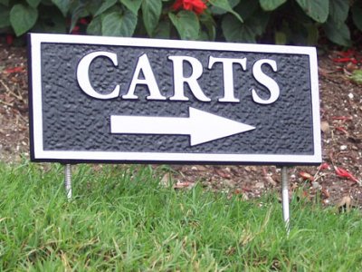 Golf Course Directional Signs for Cart Paths, Bag Drops & More