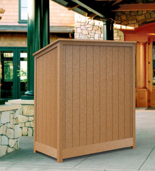 Outdoor Podium with Umbrella Options, Casters, Valet Board Made in USA