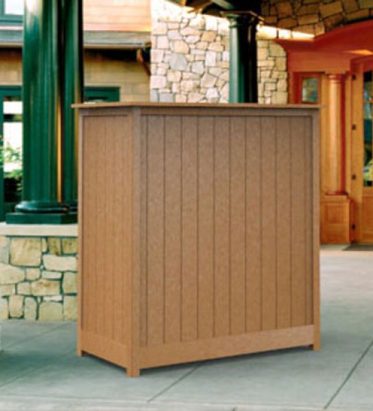 Outdoor Podium with Umbrella Options, Casters, Valet Board Made in USA