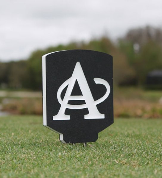 Waterjet Cut Tee Marker | Laser Cut & Routed Metal Golf Tee Markers