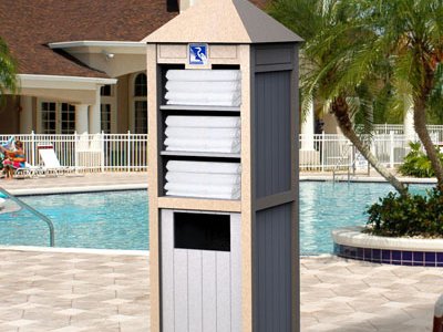 Towel Stations | Towel Return Bins, Towel Valets, Towel Consoles & Huts