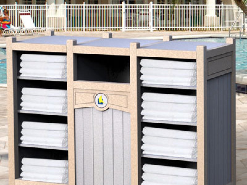Towel Stations | Towel Return Bins, Towel Valets, Towel Consoles & Huts