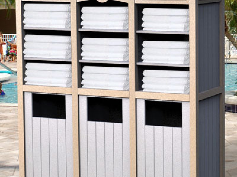 Towel Stations | Towel Return Bins, Towel Valets, Towel Consoles & Huts